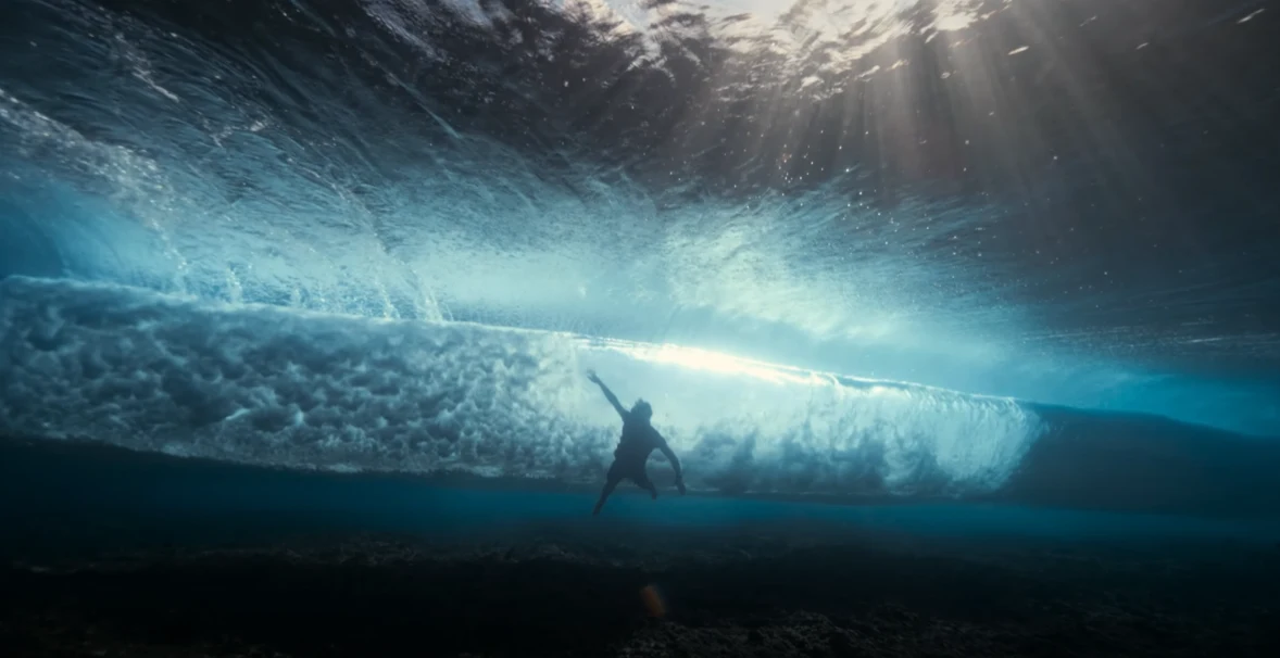Como é a bancada de coral por baixo de uma das ondas mais belas e ...