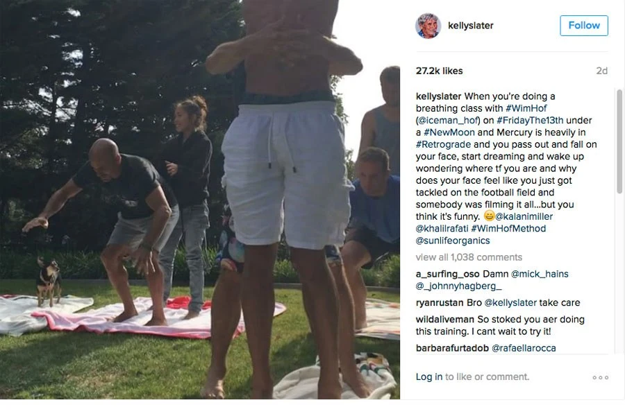 KELLY SLATER “APAGA" DURANTE EXERCÍCIO